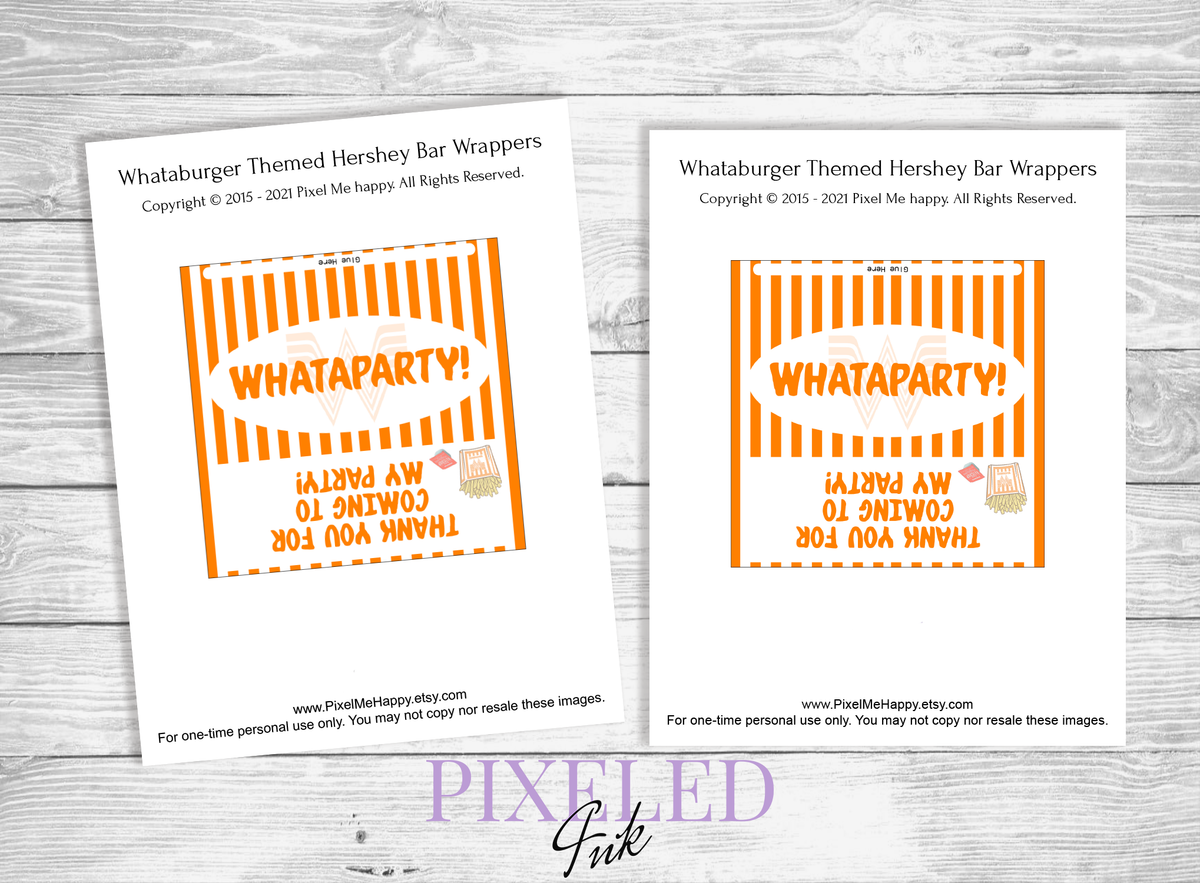 Whataburger Hershey Bar Wrappers (1.55oz) - Digital Download – Pixeled Ink